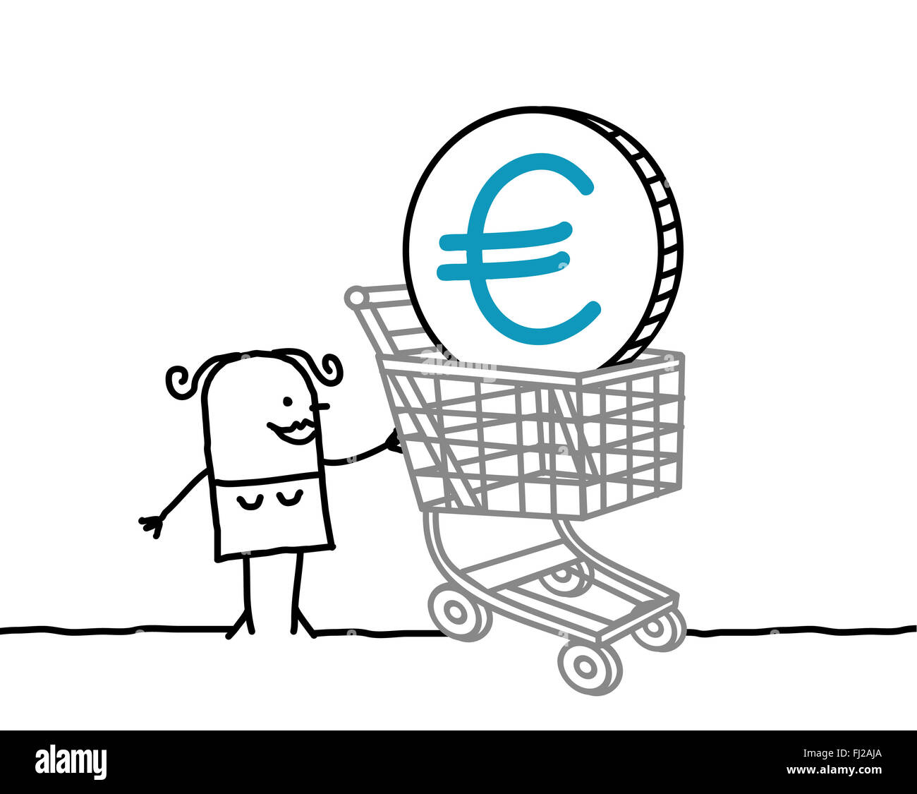 Euro coin cartoon character hi-res stock photography and images - Alamy