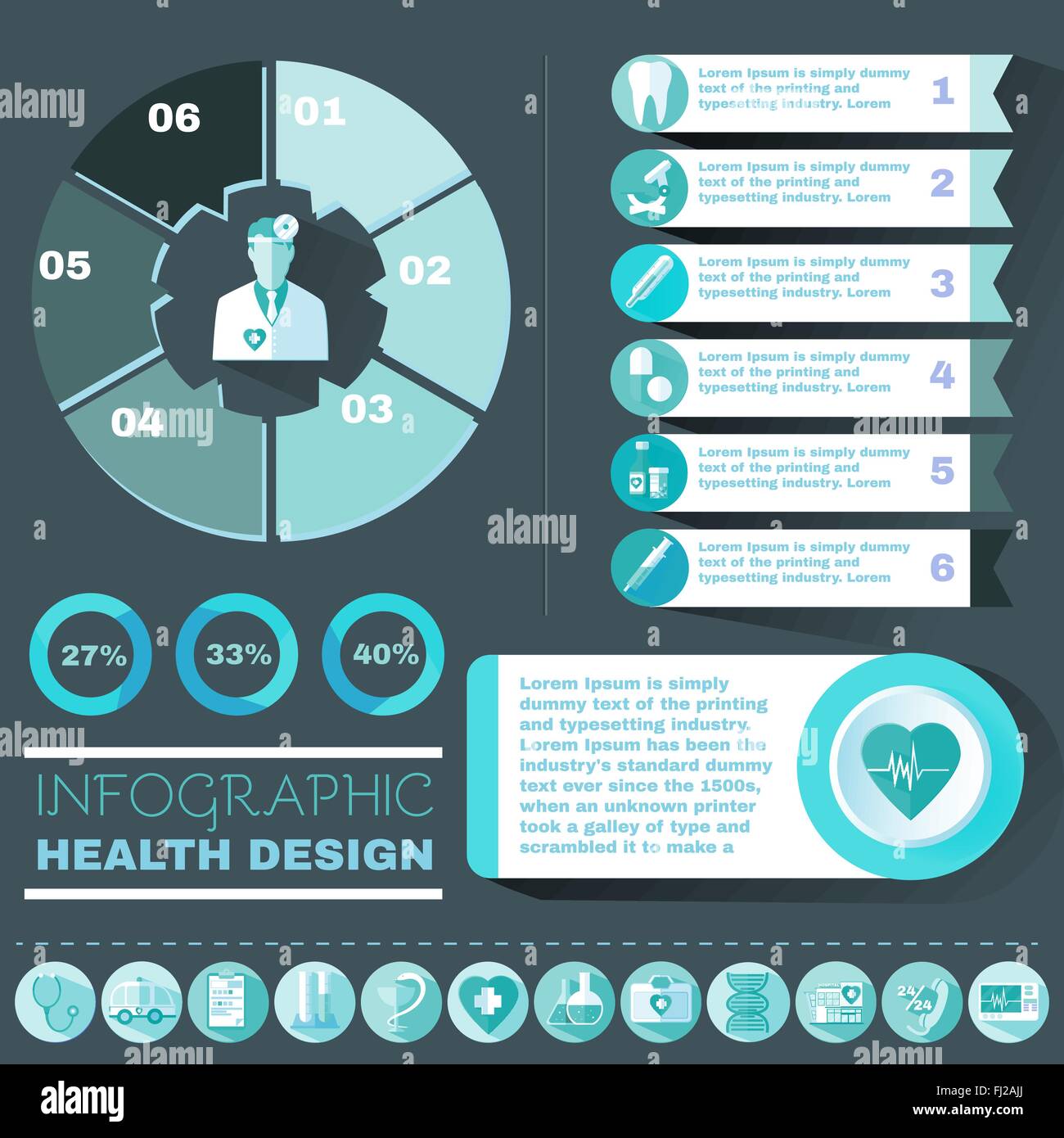 Medical Vector Infographic. Health Design Flyer. Healthcare Related ...