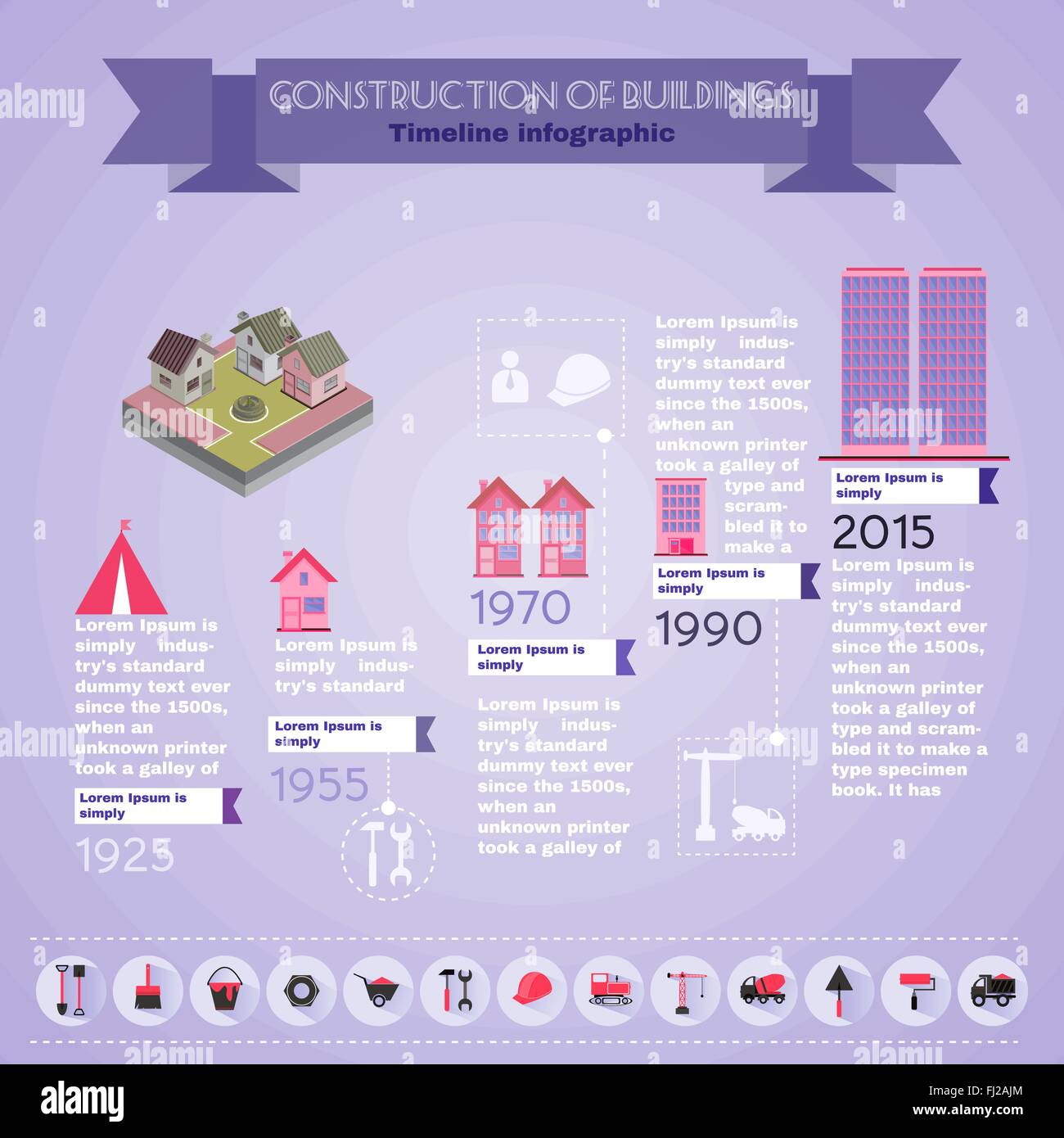 Buildings construction infographic vector illustration. Trustworthy ...