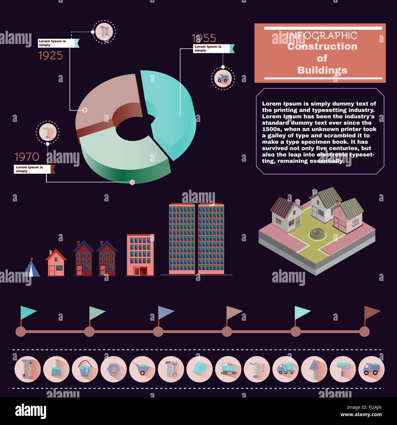 Pie chart real estate infographic Stock Vector Images - Alamy