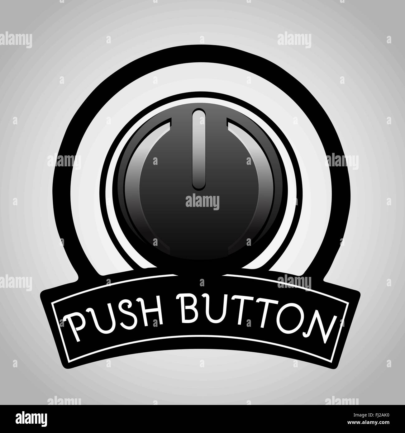 On Off Power Push Button on any Electronic Device. Digital background ...