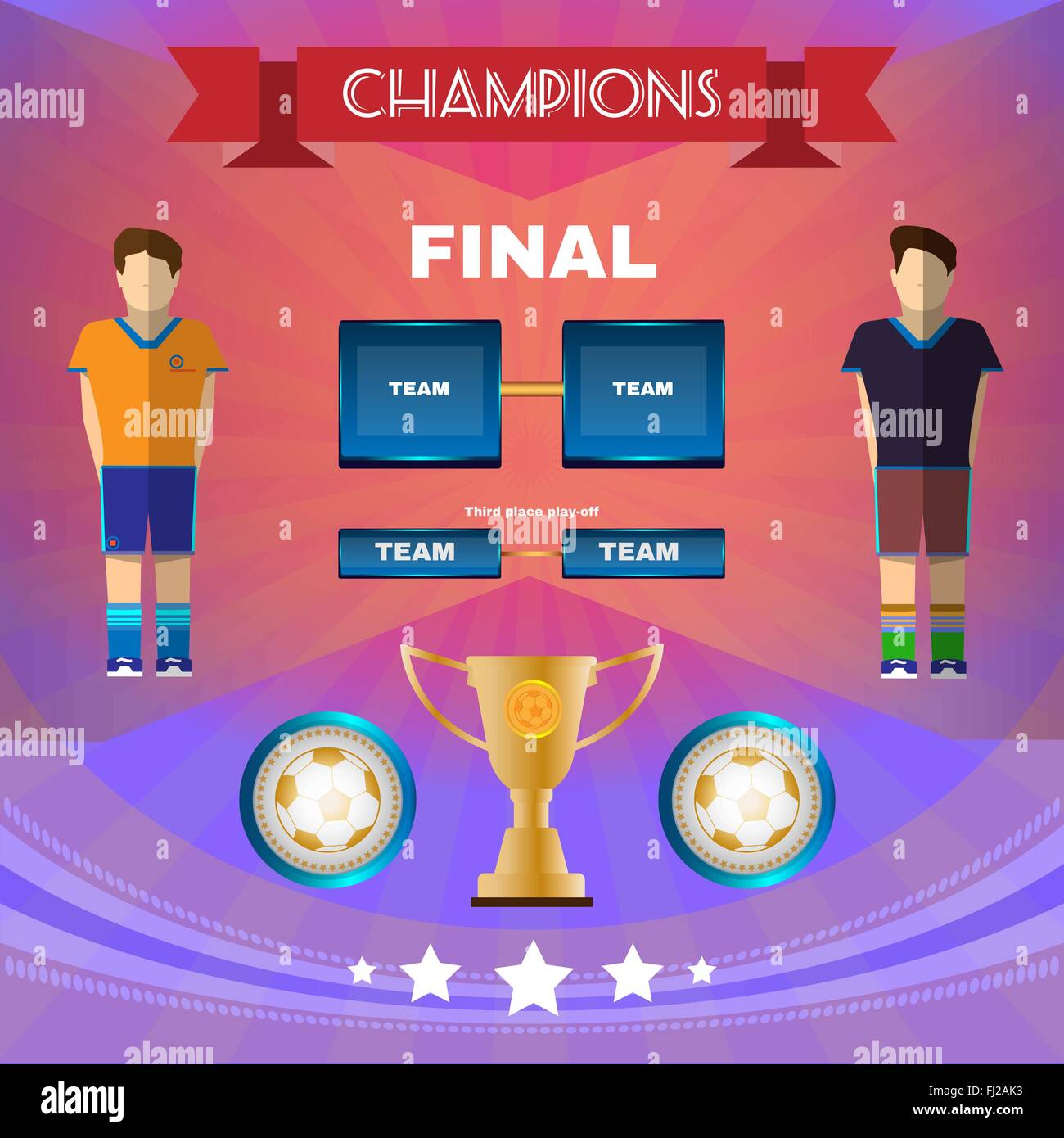 Football Soccer Game Champions Final Banner or Flyer. Soccer Match ...