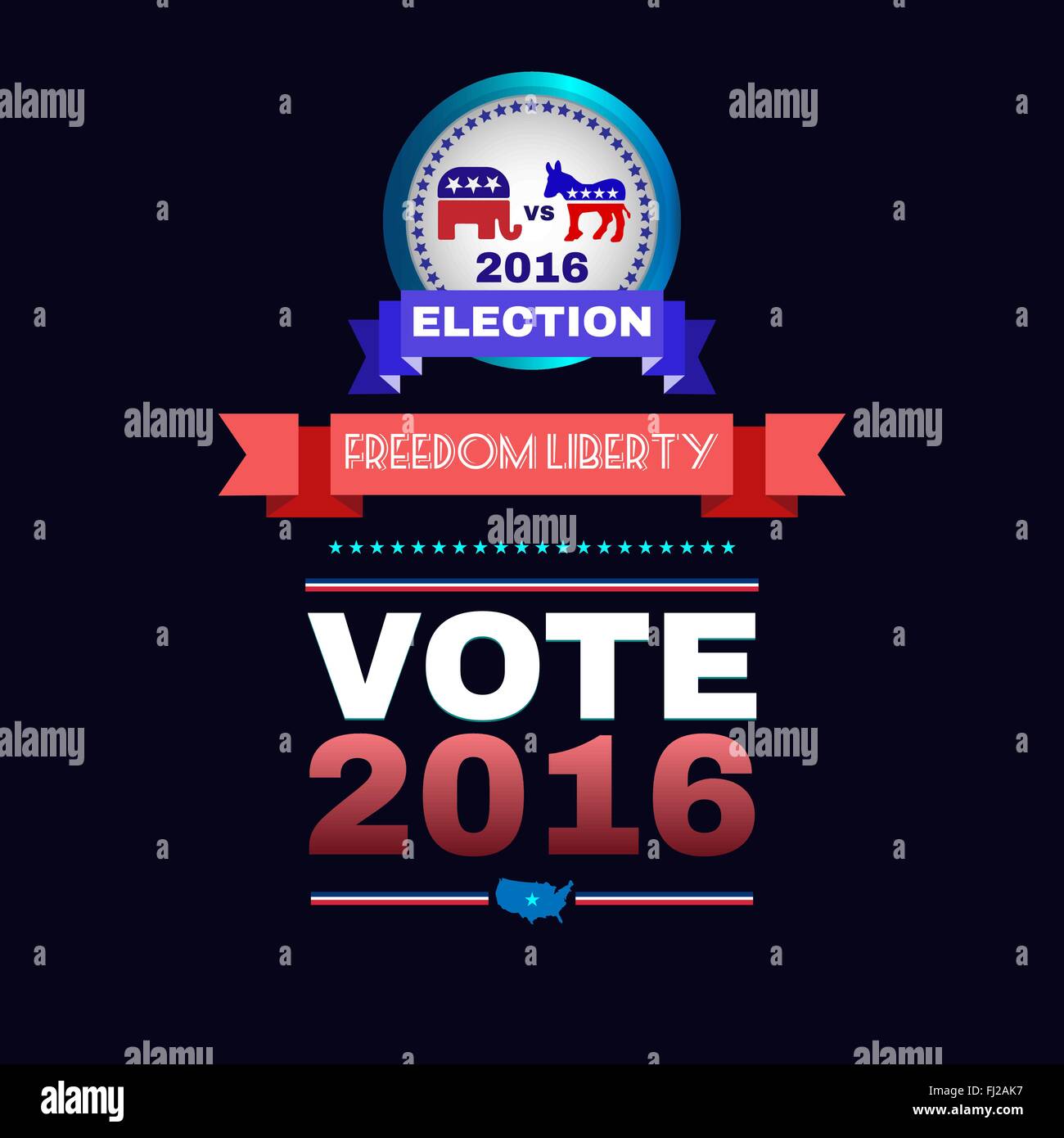 Election Day Campaign Ad Flyer. Freedom Liberty Social Promotion Banner ...