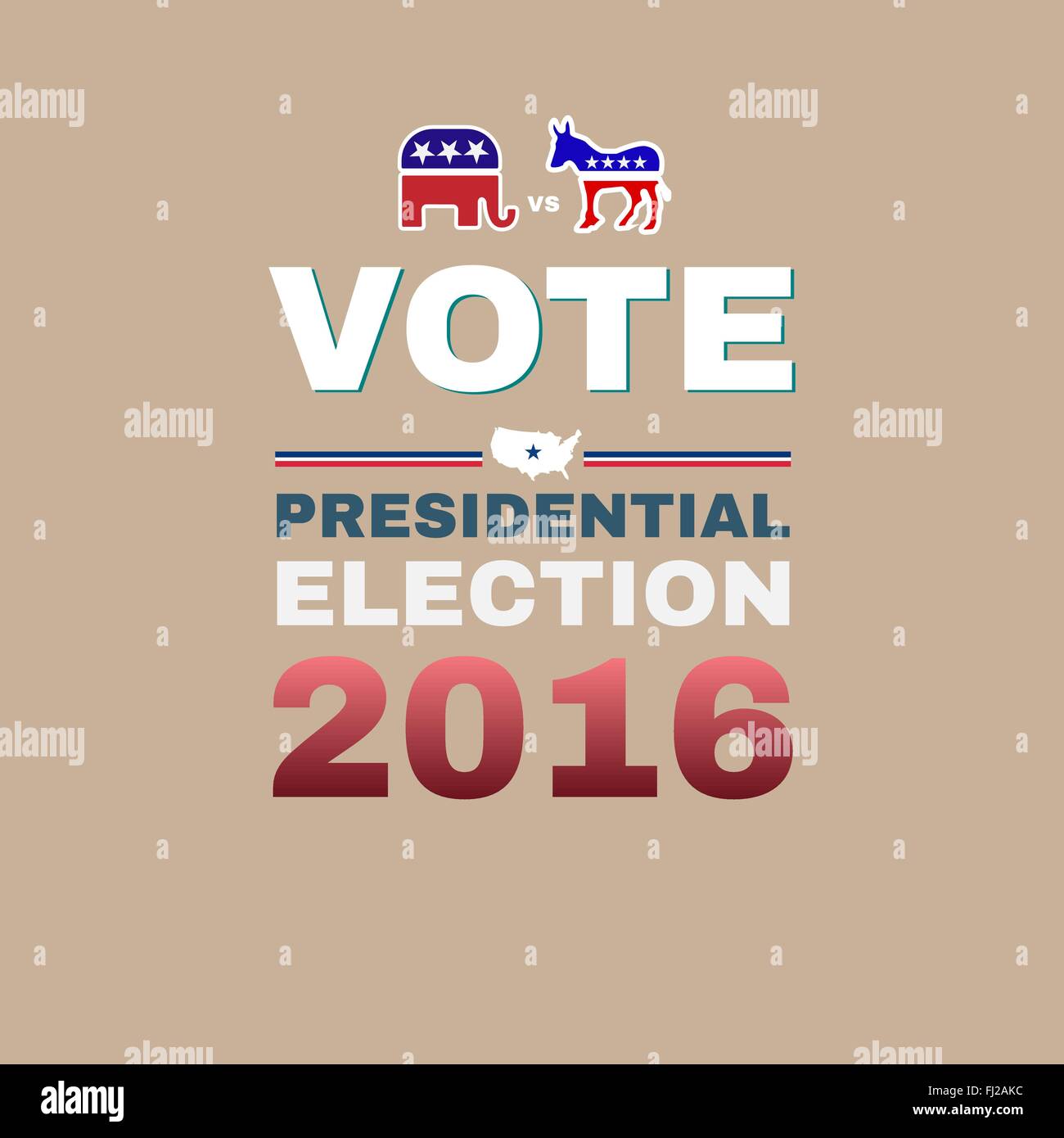 Usa Presidential Election Campaign Ad Flyer. Social Promotion Banner ...