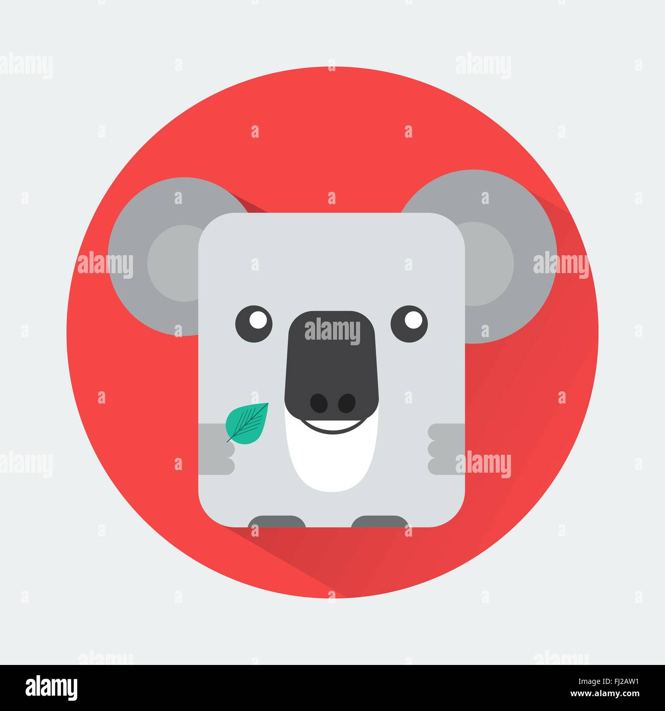 Baby Animal Round Icon. Koala Character Design. Colorful vector ...