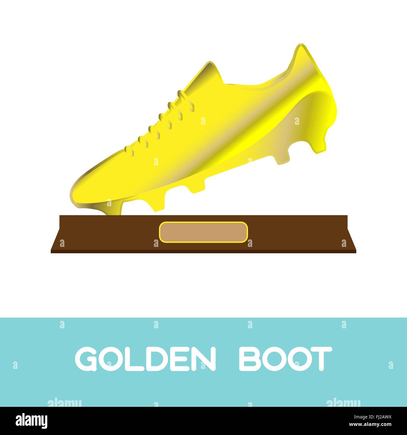 Golden Boot Sports Prize. Soccer Championship Symbol. Flat Design ...