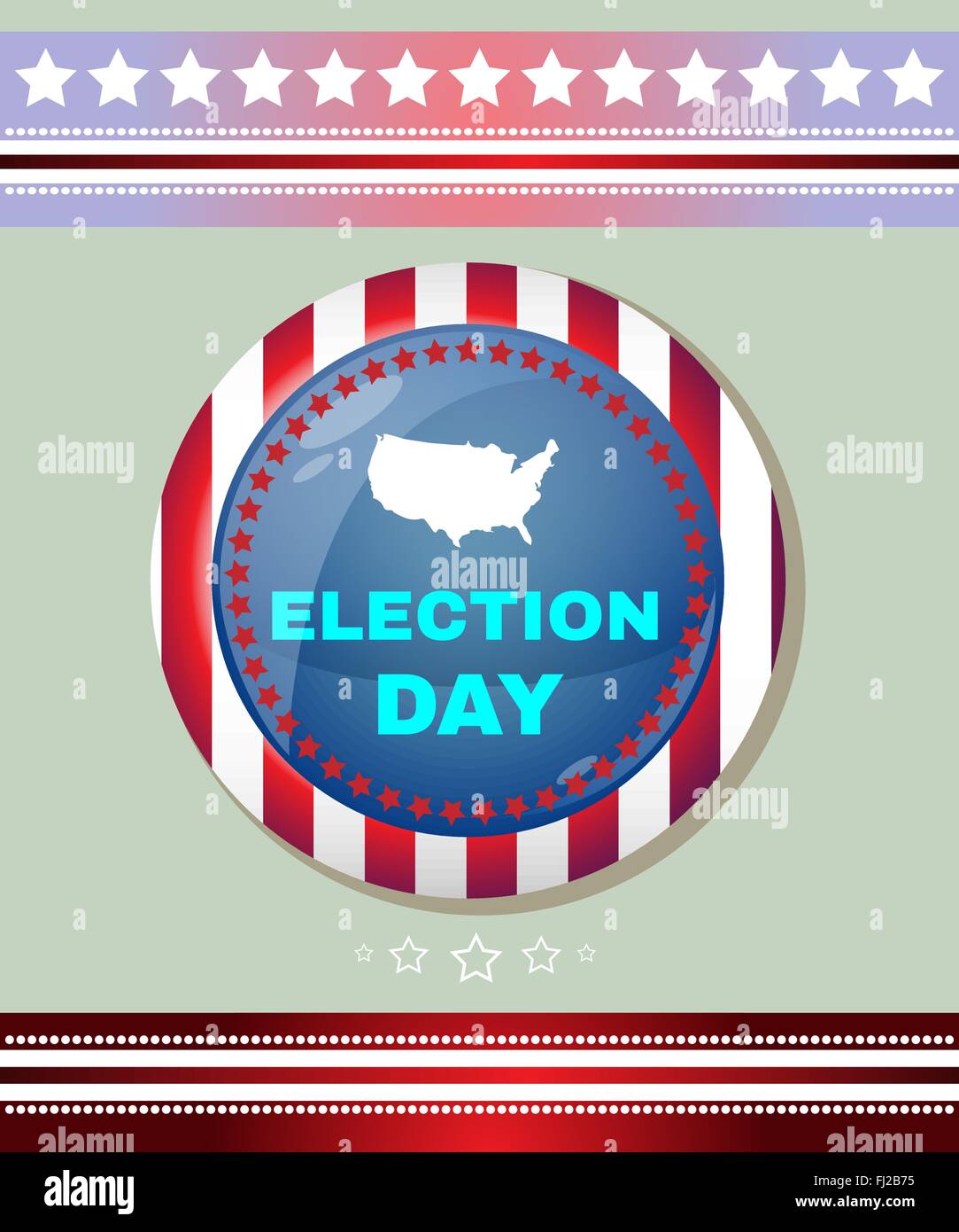 Election Day Campaign Ad Flyer. Social Promotion Banner. American Flag ...