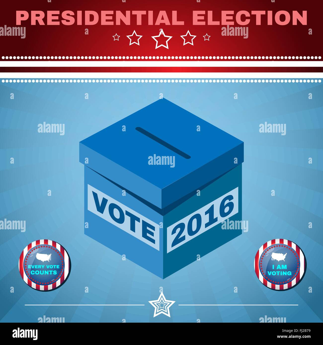 Presidential Election Day 2016 Campaign Ad Flyer. Every Vote Counts ...