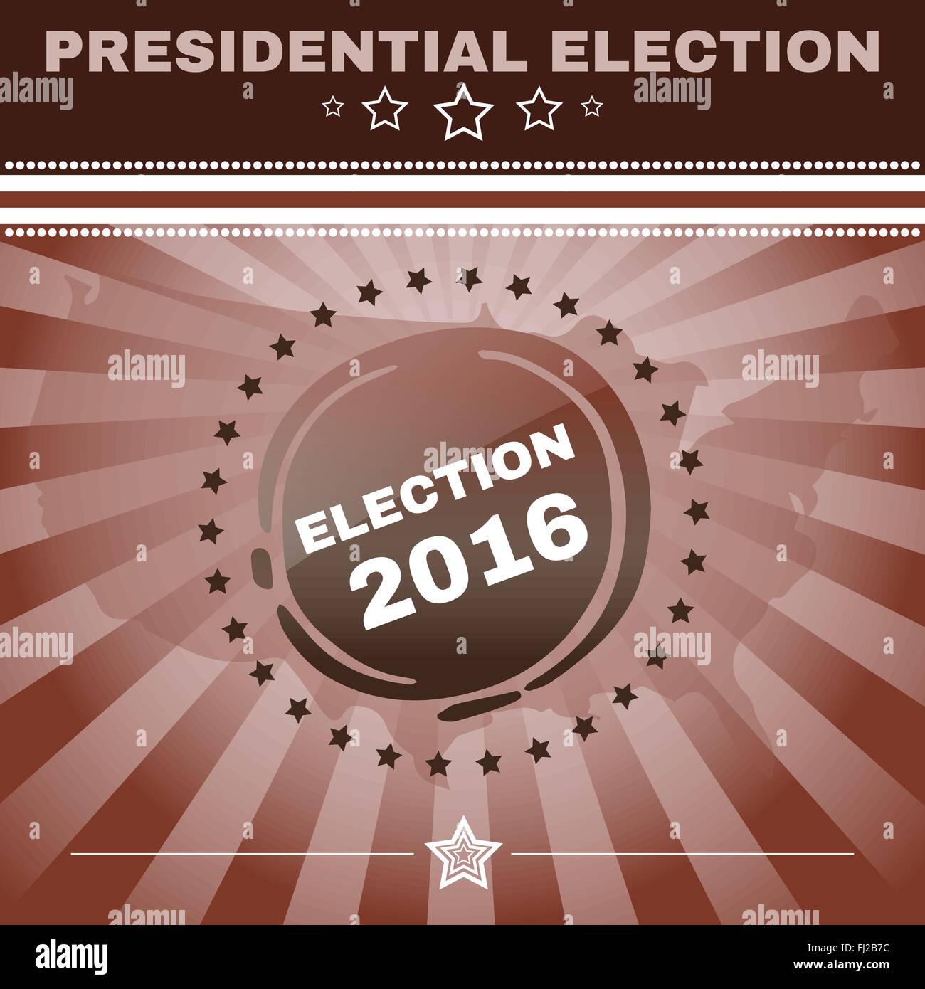 Election 2016 Campaign Ad Flyer. Social Promotion Banner. American Flag ...