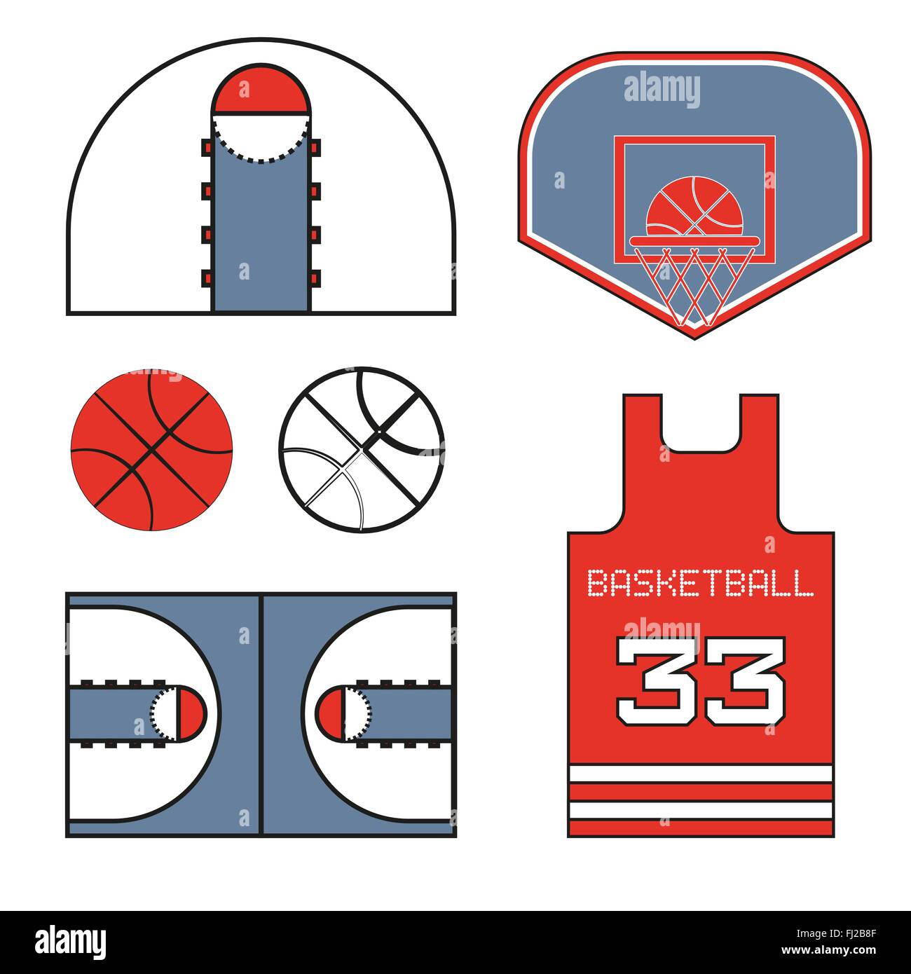 Basketball items. Ball used for playing a basketball game. Sports ...