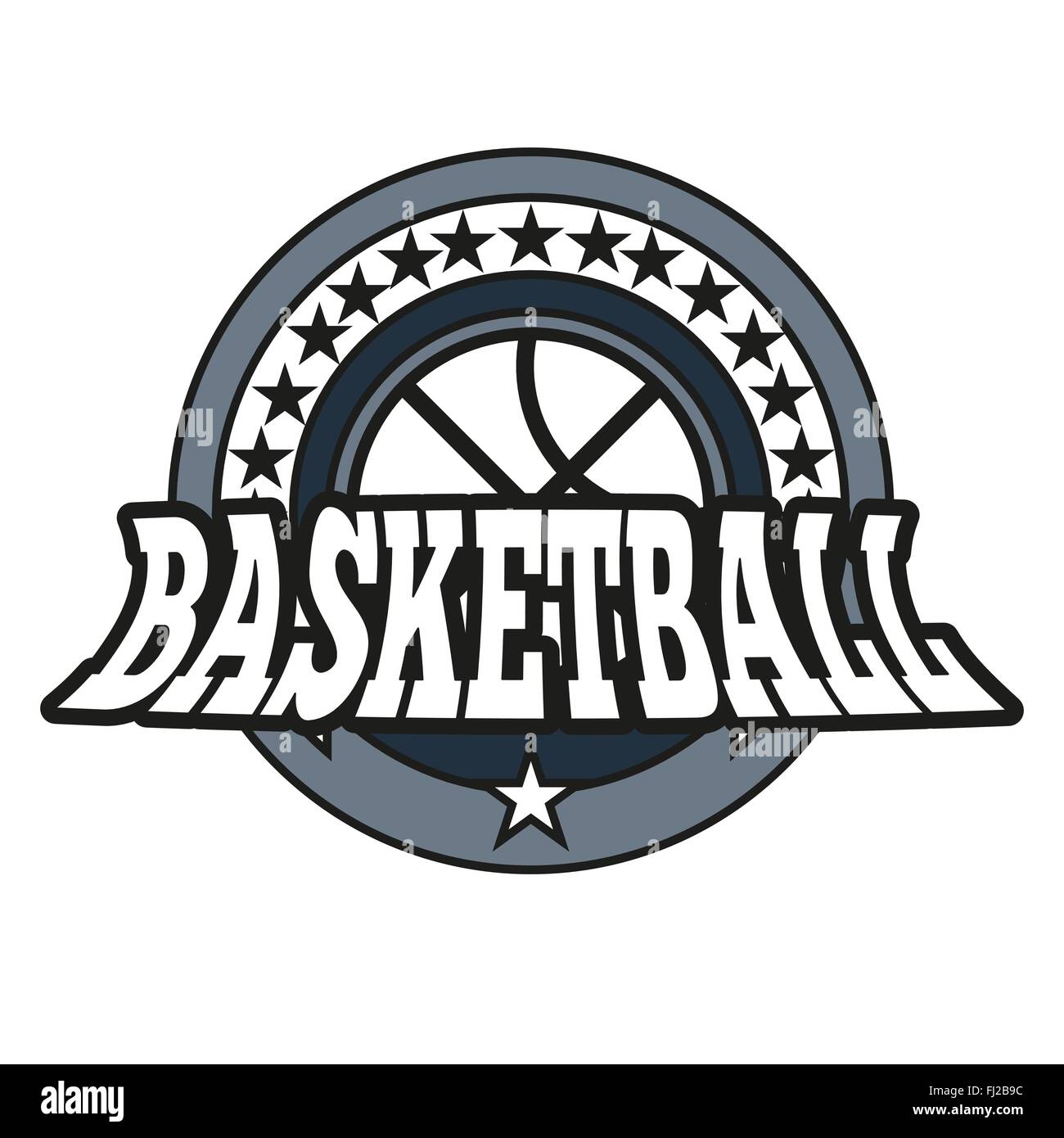 Basketball Medal Badge Template Object. Ball used for playing a ...
