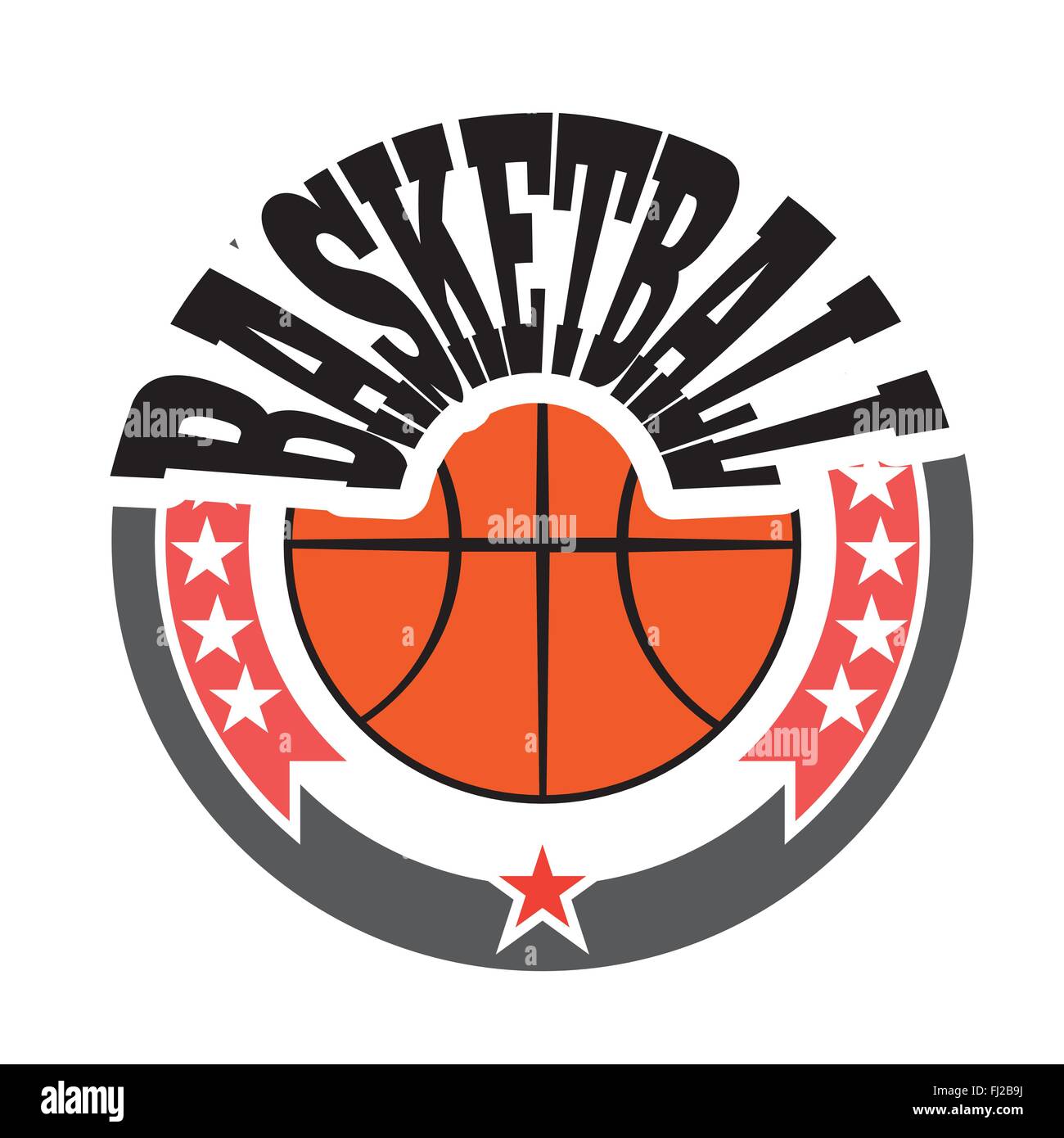 Basketball Medal Badge Template Object. Ball used for playing a ...