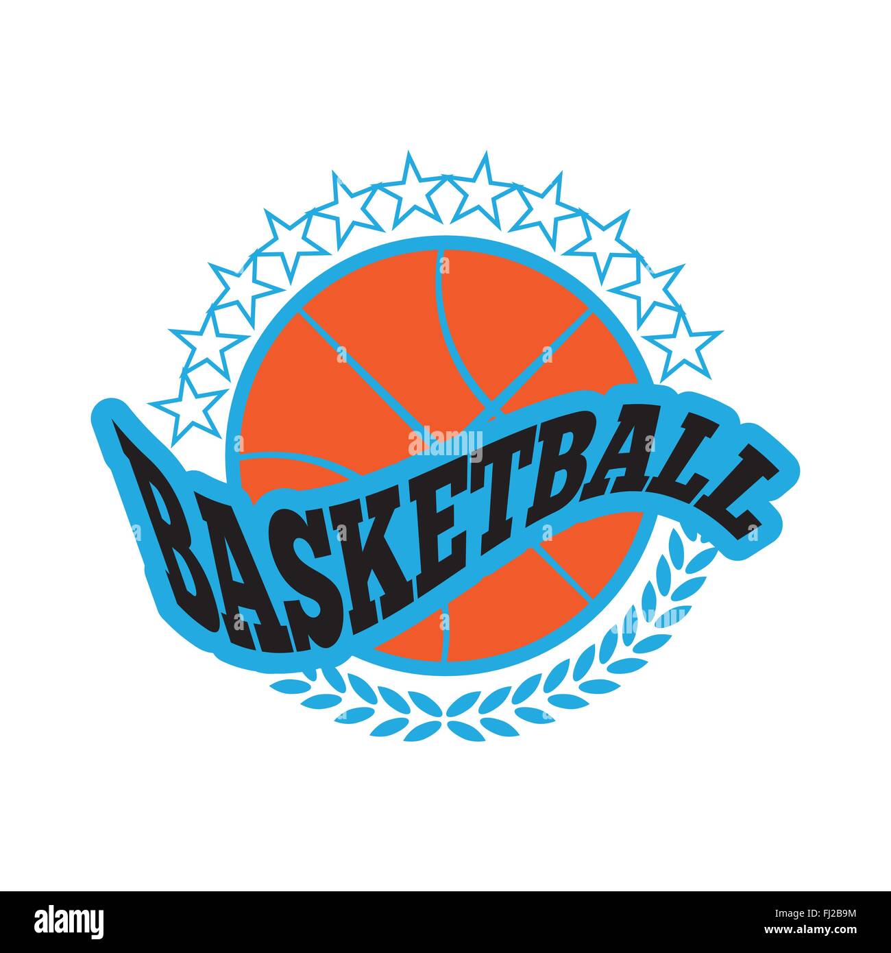 Basketball Medal Badge Template Object. Ball used for playing a ...