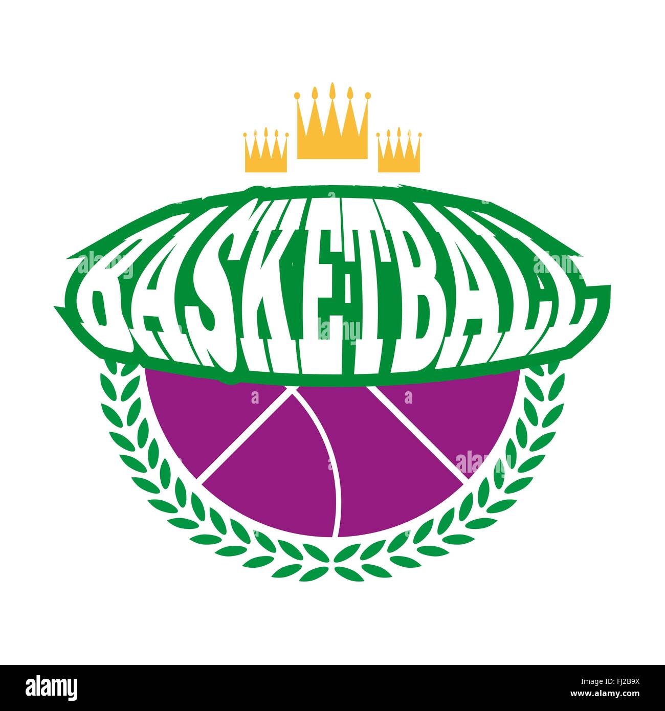 Basketball Medal Badge Template Object. Ball used for playing a ...