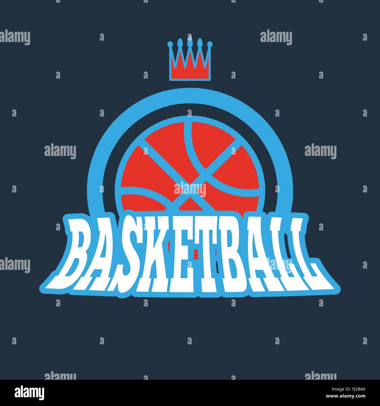 Basketball Medal Badge Template Object. Ball used for playing a ...