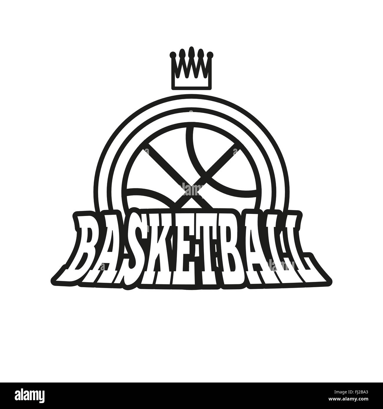 Basketball Medal Badge Template Object. Ball used for playing a ...
