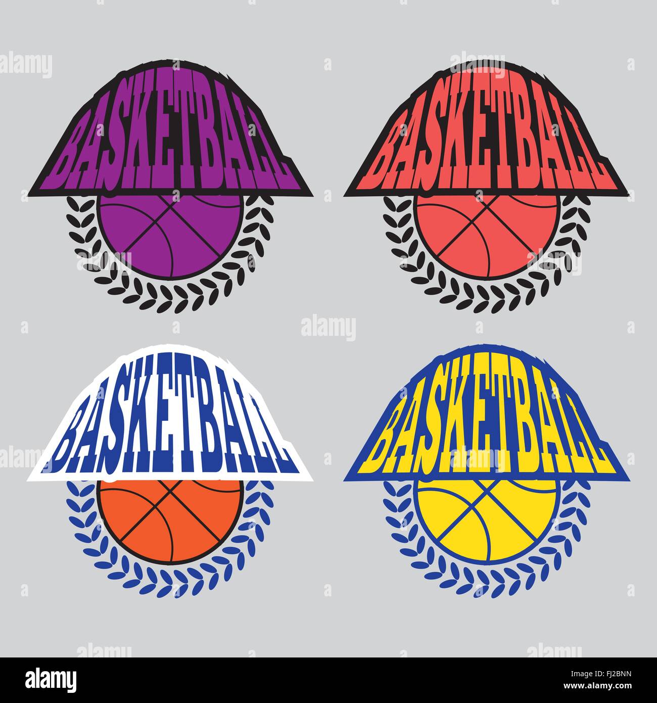 Basketball Medal Badges Template Objects. Ball used for playing a ...