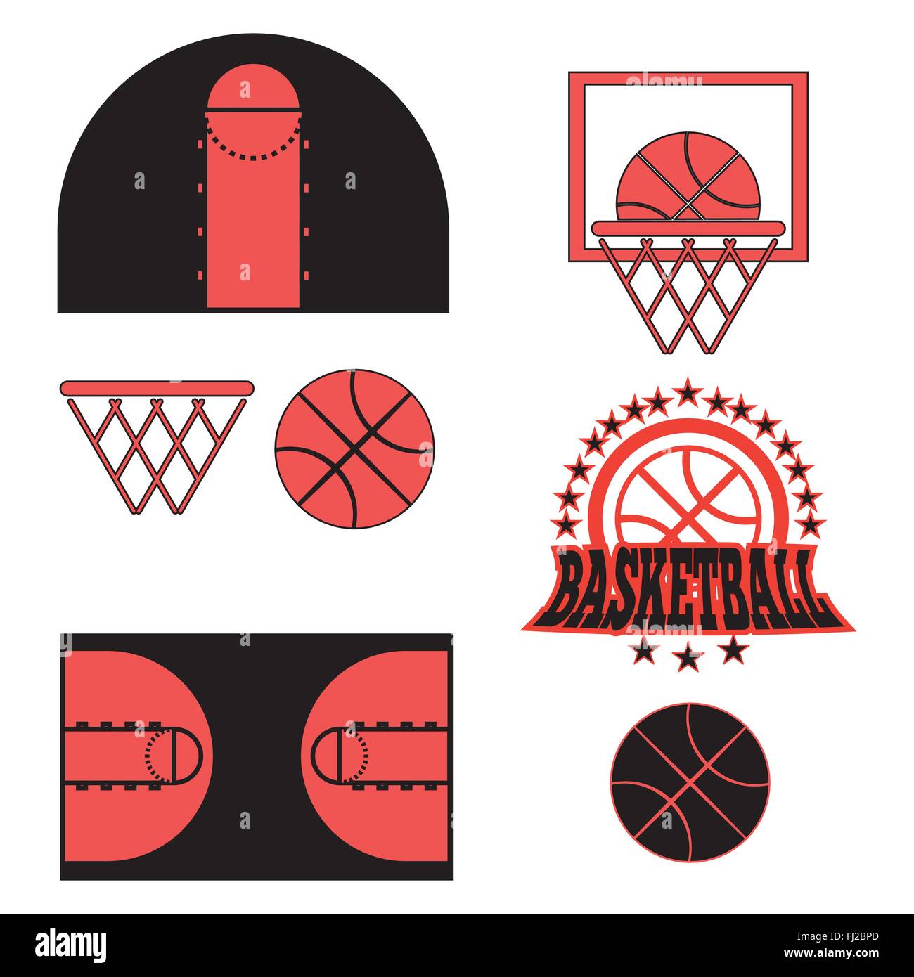 Logo de basket ball Stock Vector Images - Alamy