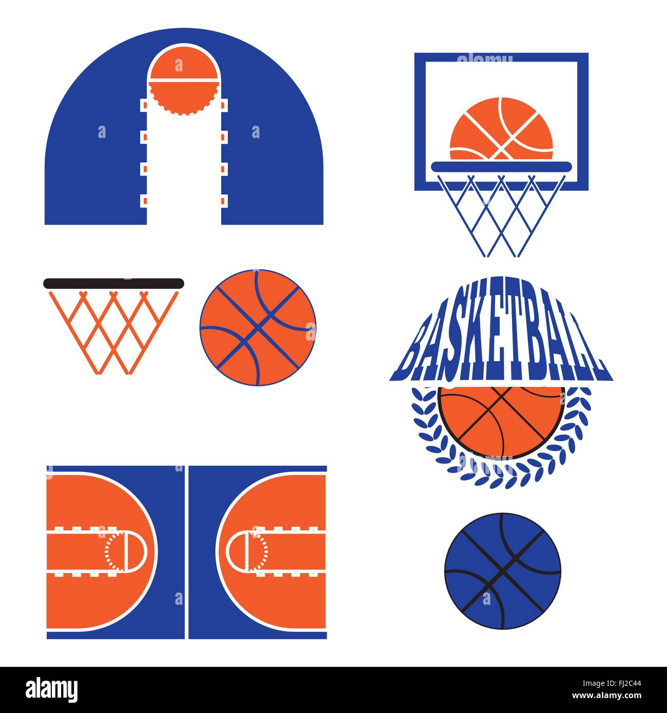 Basketball objects. Basketball Ball in Laurel Wreath Type Logo ...