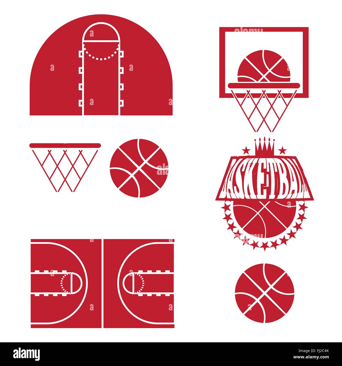 Basketball objects. Basketball Ball in Laurel Wreath and Crown Logo ...