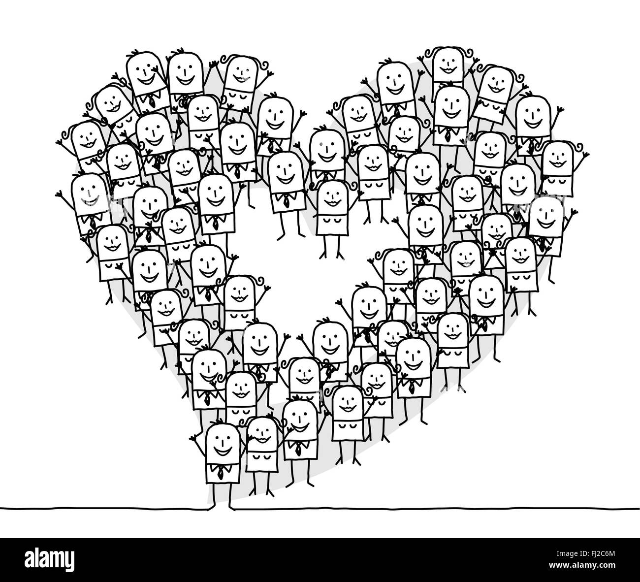 hand drawn cartoon characters Stock Photo - Alamy