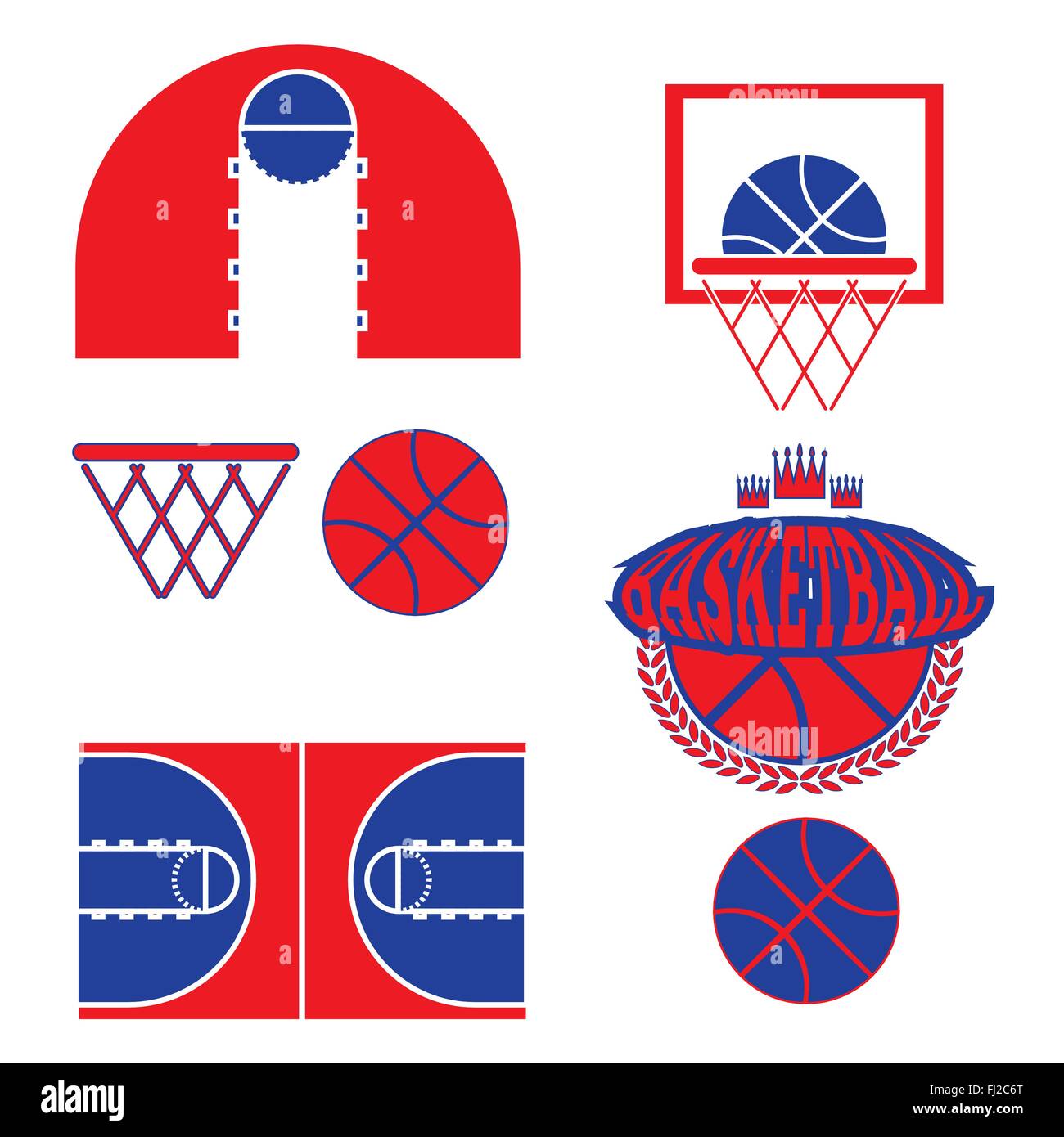 Basketball objects. Basketball Ball in Laurel Wreath and Crown Logo ...
