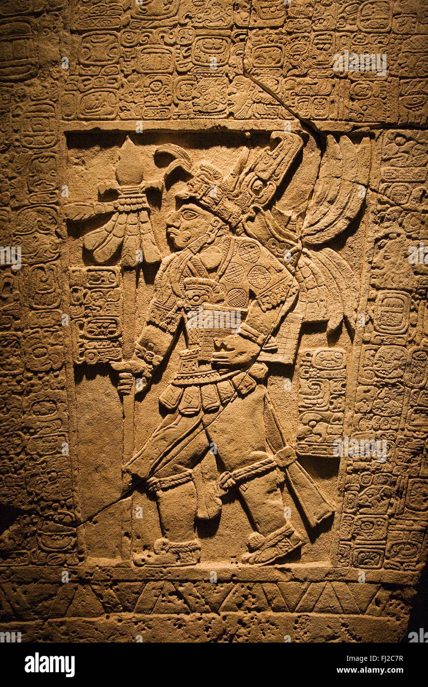 Bas relief of Mayan Royalty in the new de Young Museum, built by ...