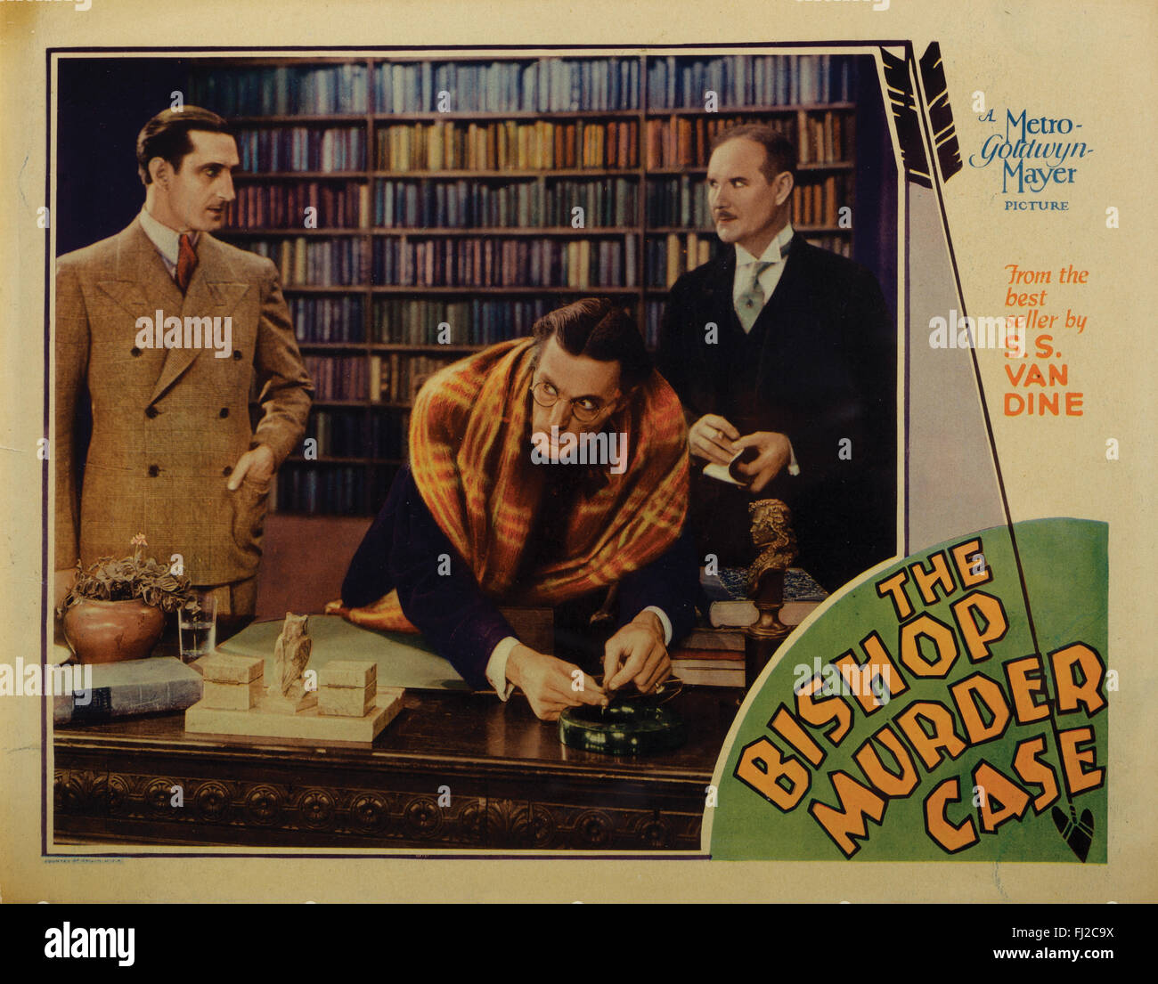 "The Bishop Murder Case", (MGM, 1930) scene card featuring Basil ...