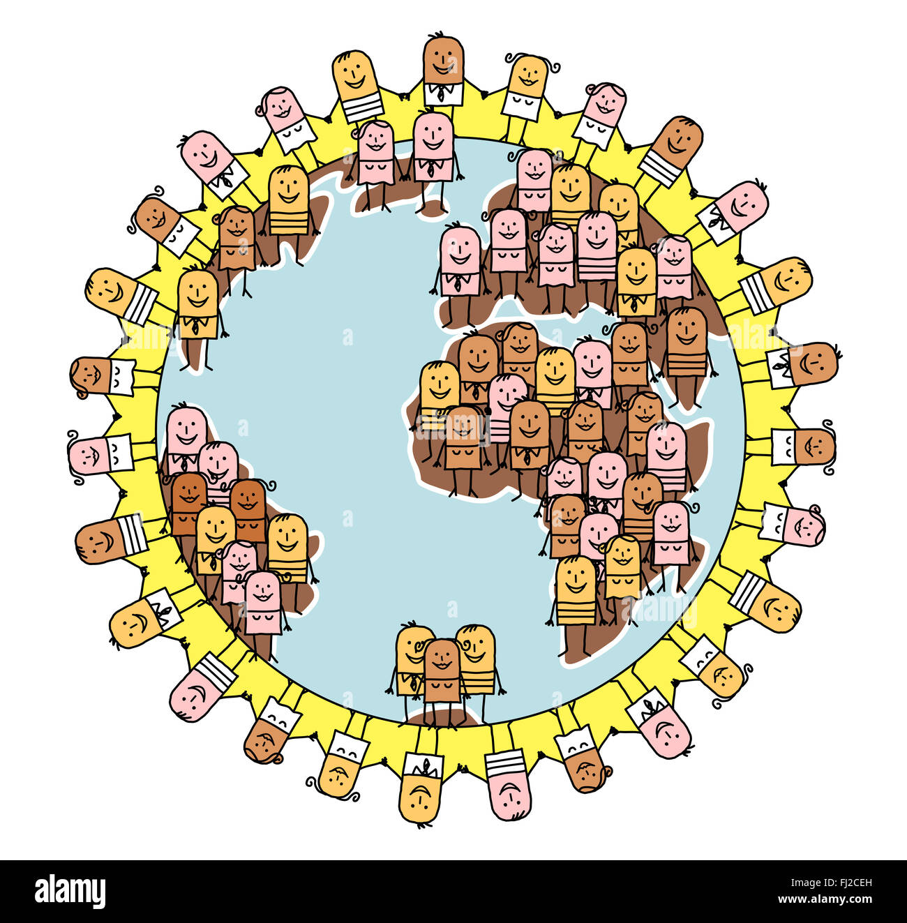 Cartoon continents hi-res stock photography and images - Alamy