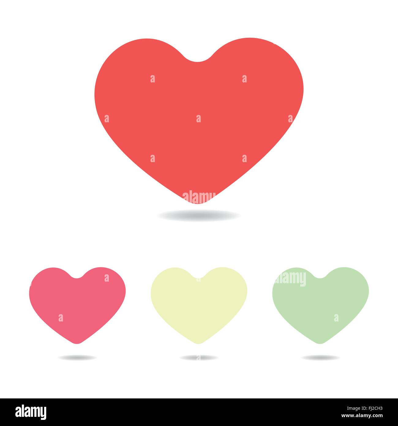 Set big red hearts hi-res stock photography and images - Alamy