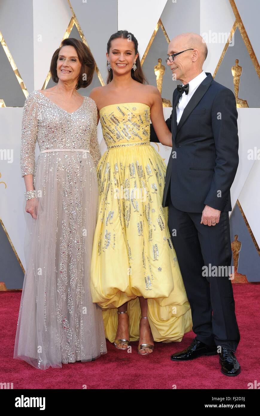 Los Angeles, CA, USA. 28th Feb, 2016. Maria Fahl Vikander, Alicia ...