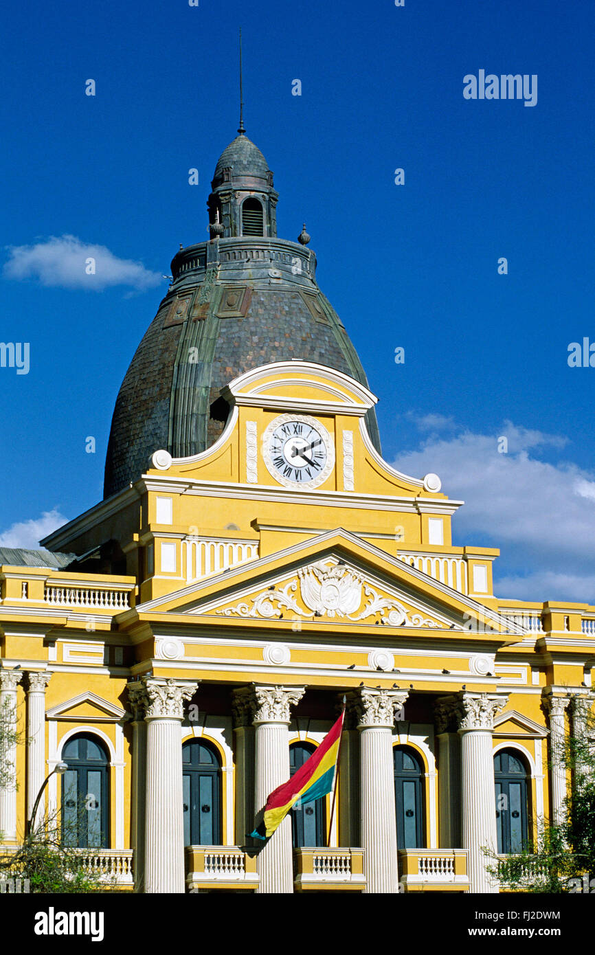 The beautiful facade of the GOVERNMENT PALACE in LA PAZ'S Central ...