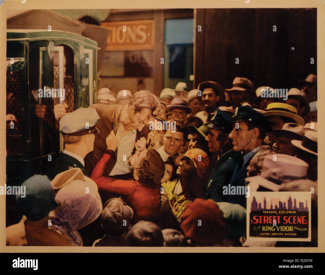 "Street Scene", (Samuel Goldwyn Productions, 1931), lobby scene card ...