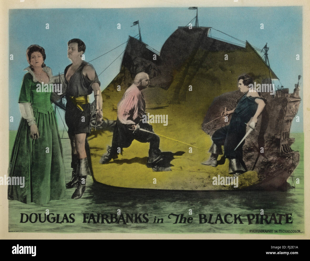 "The Black Pirate", (United Artists, 1926), lobby scene card. Starring ...