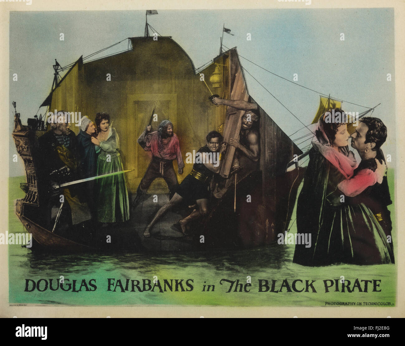 "The Black Pirate", (United Artists, 1926), lobby scene card. Starring ...