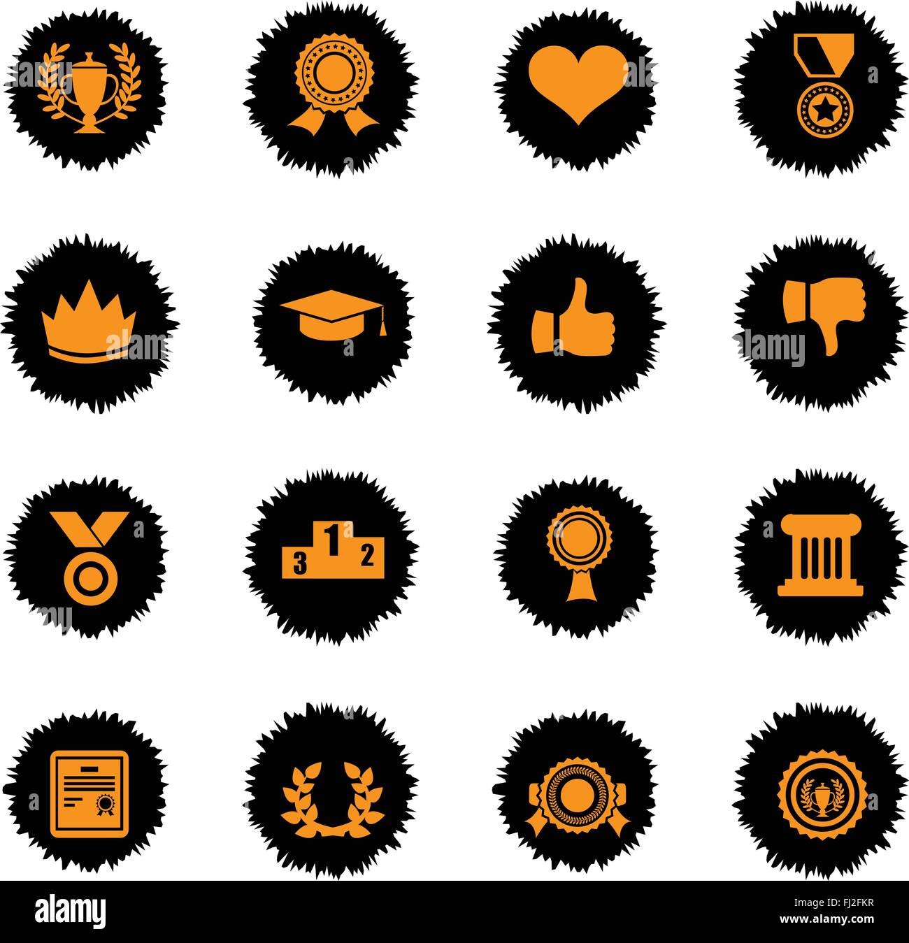 Trophy and prize icon set Stock Vector Image & Art - Alamy