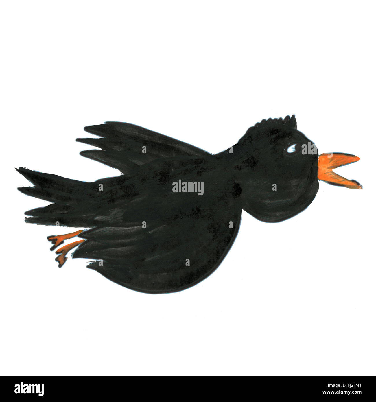 Cute bird cartoon flying Cut Out Stock Images & Pictures - Alamy