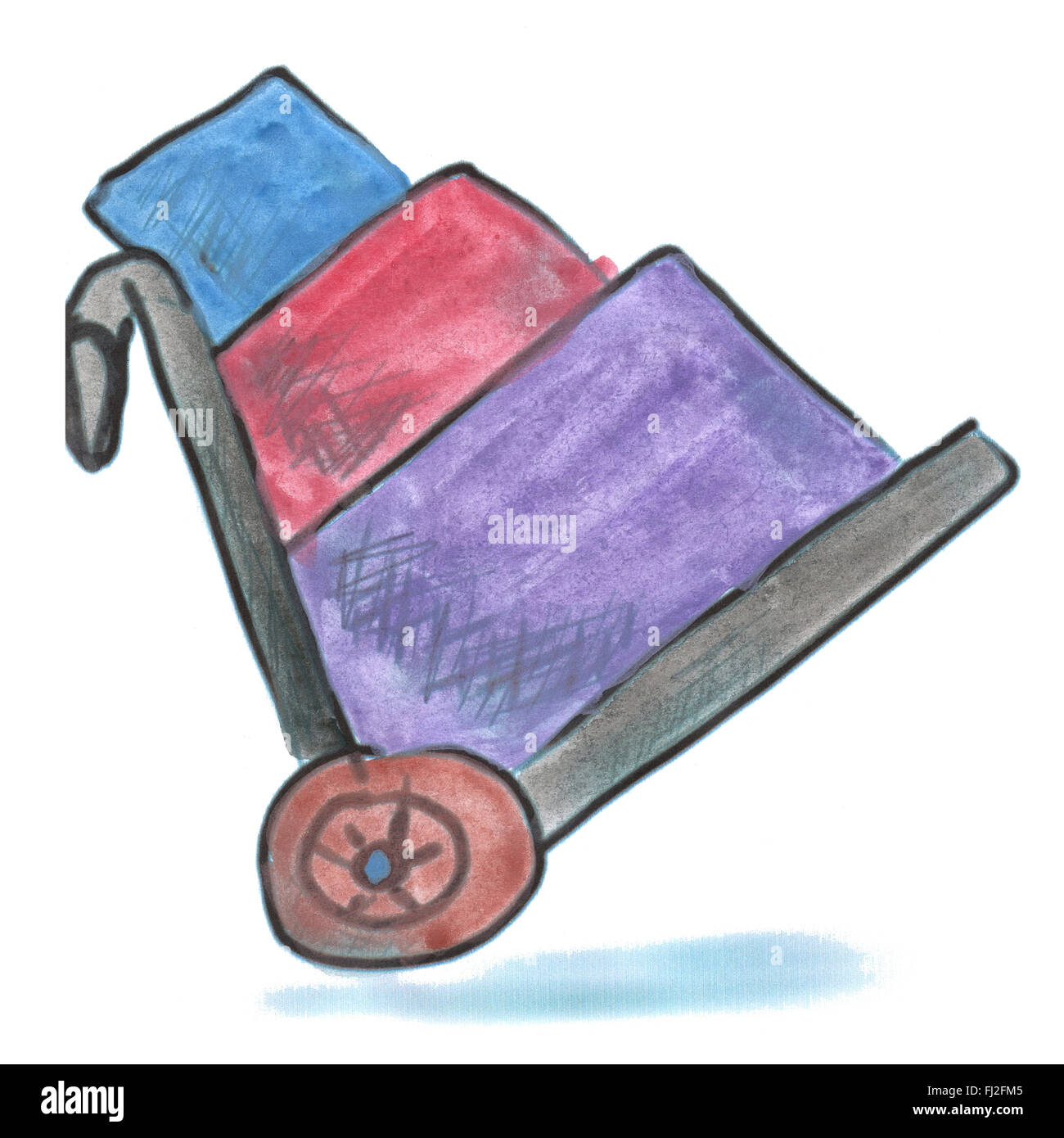 Cartoon luggage hi-res stock photography and images - Alamy