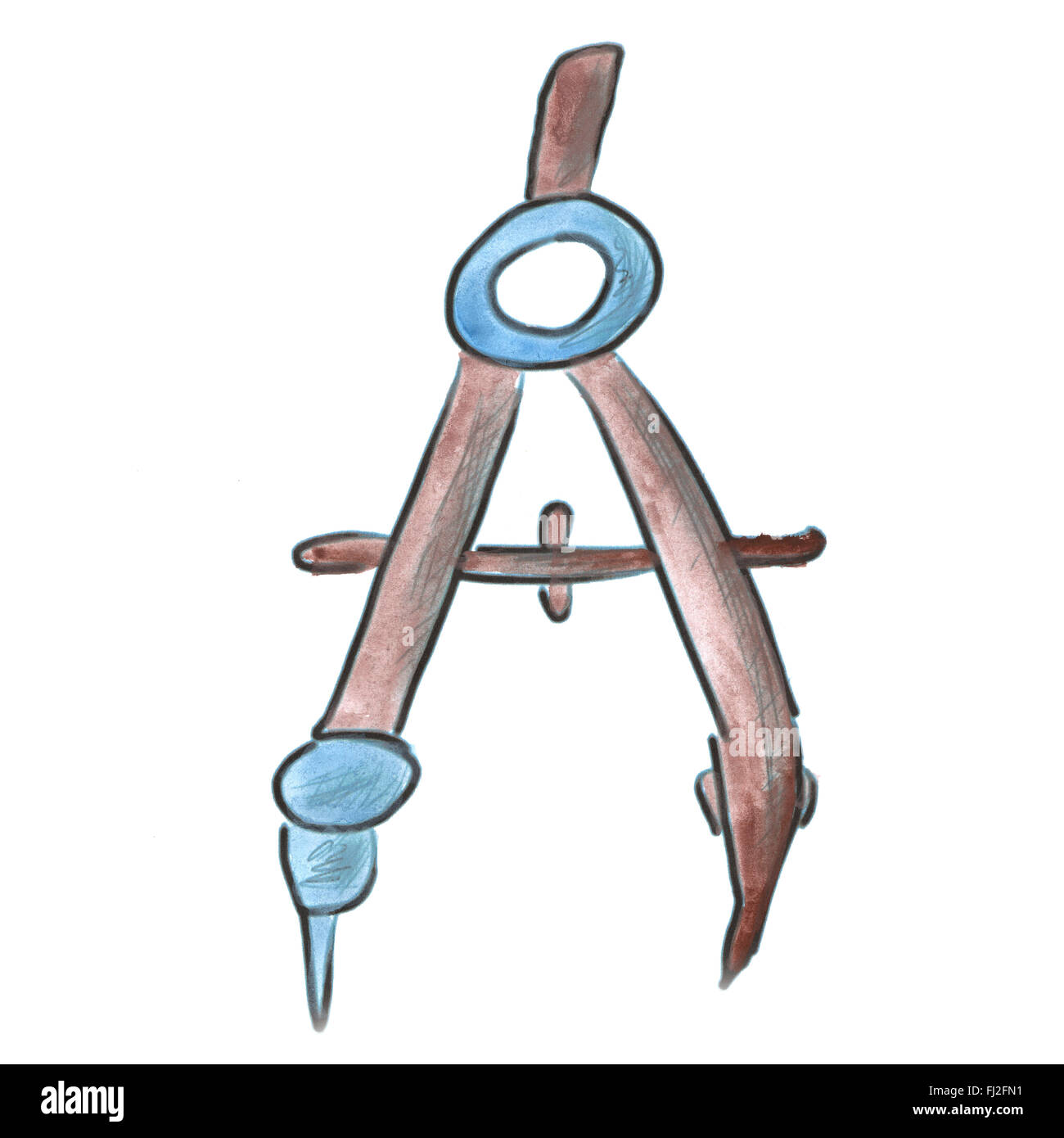 Cartoon Math Compass