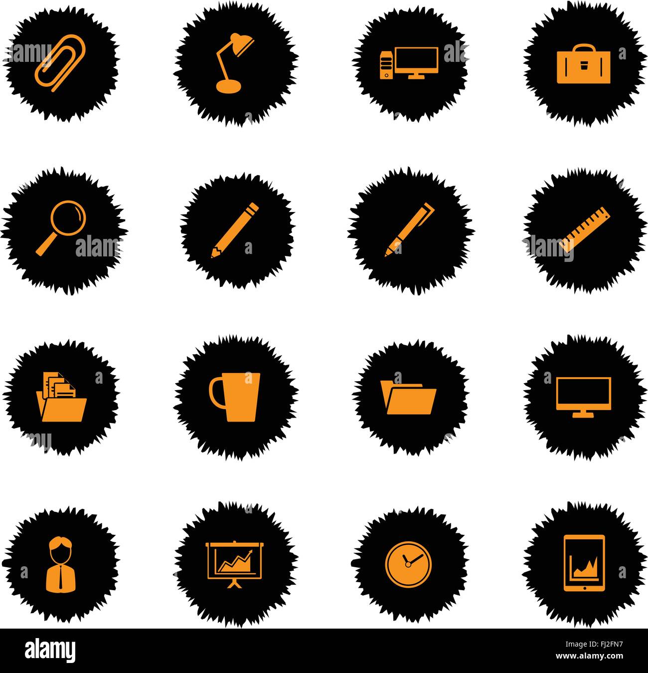 Office simply icons Stock Vector Image & Art - Alamy