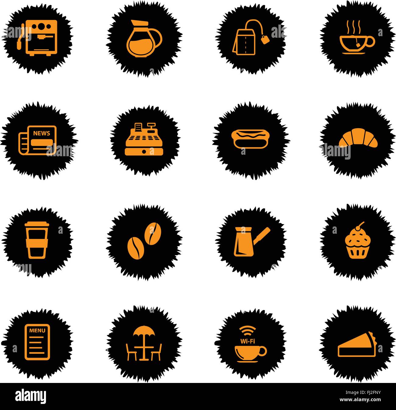 Cafe simply icons Stock Vector Image & Art - Alamy