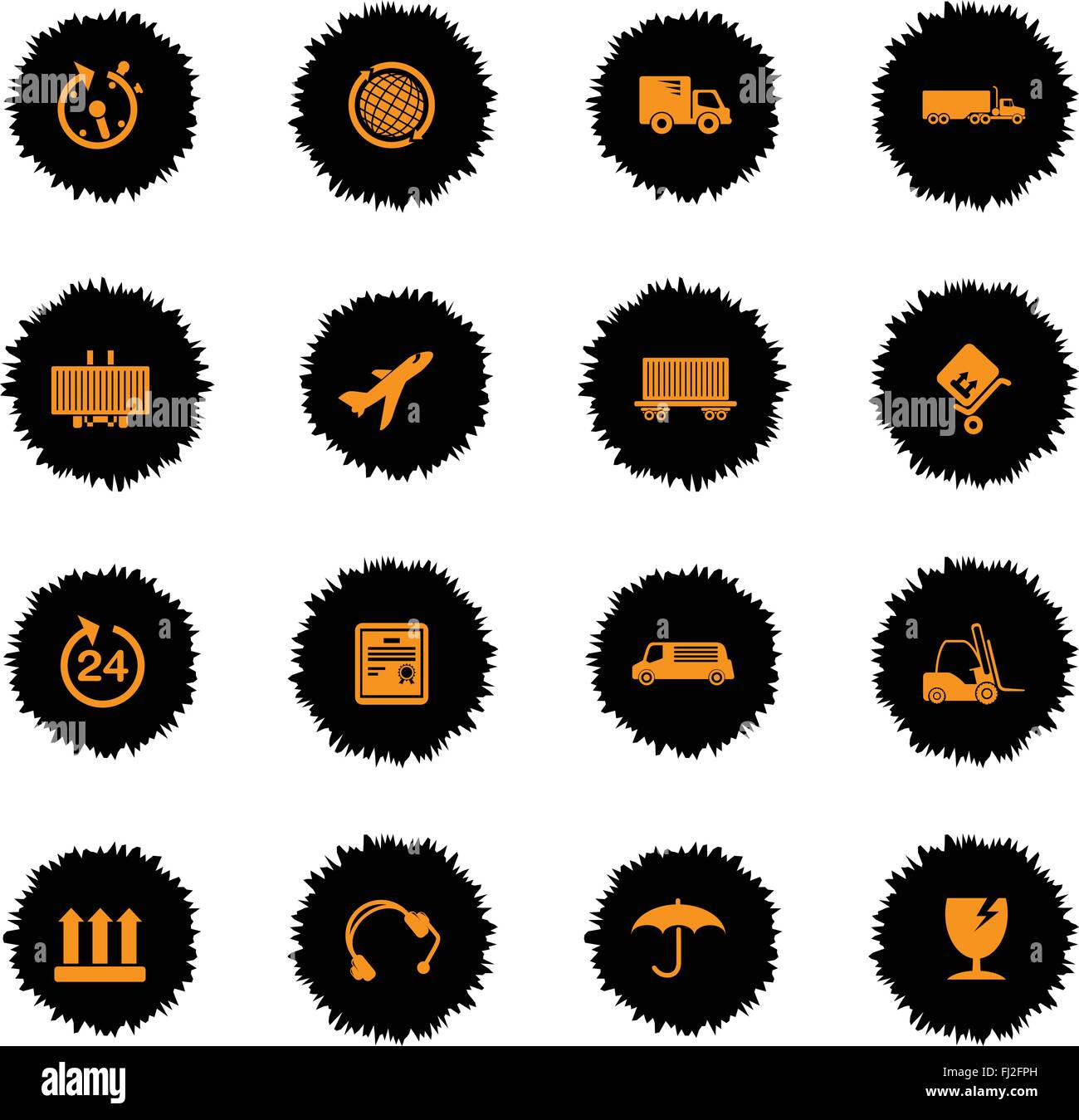 Cargo shipping icons set Stock Vector Image & Art - Alamy