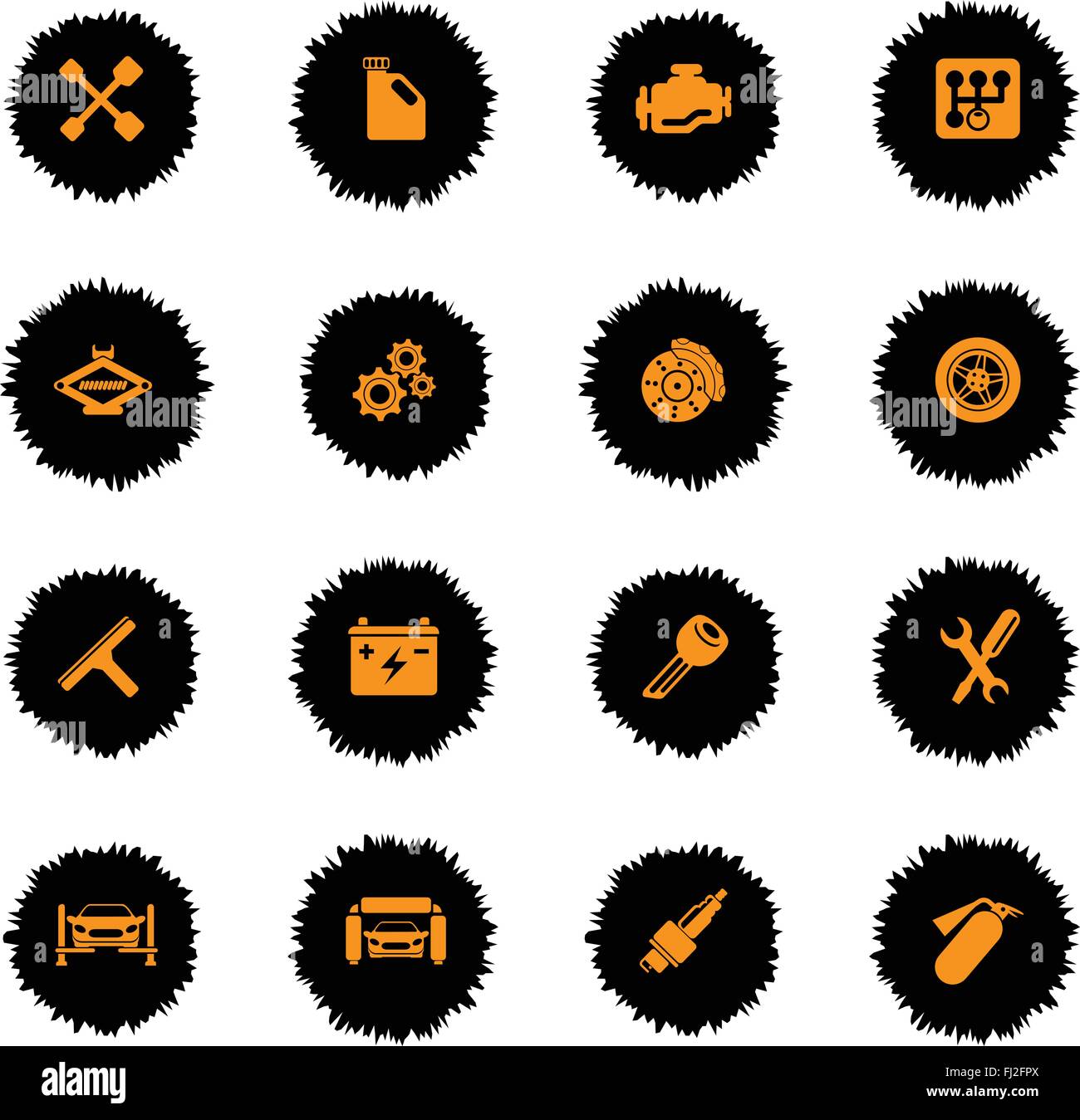 Auto Service Icons Stock Vector Image & Art - Alamy