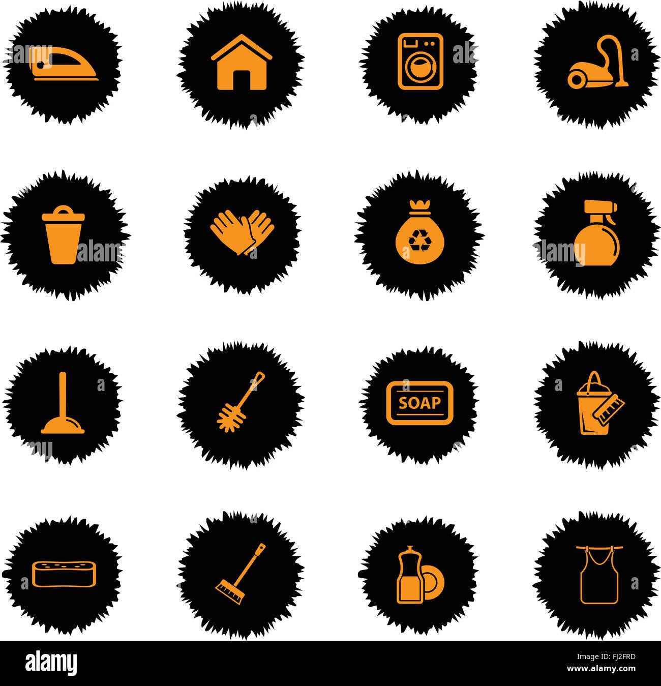 Cleaning service simply icons Stock Vector Image & Art - Alamy