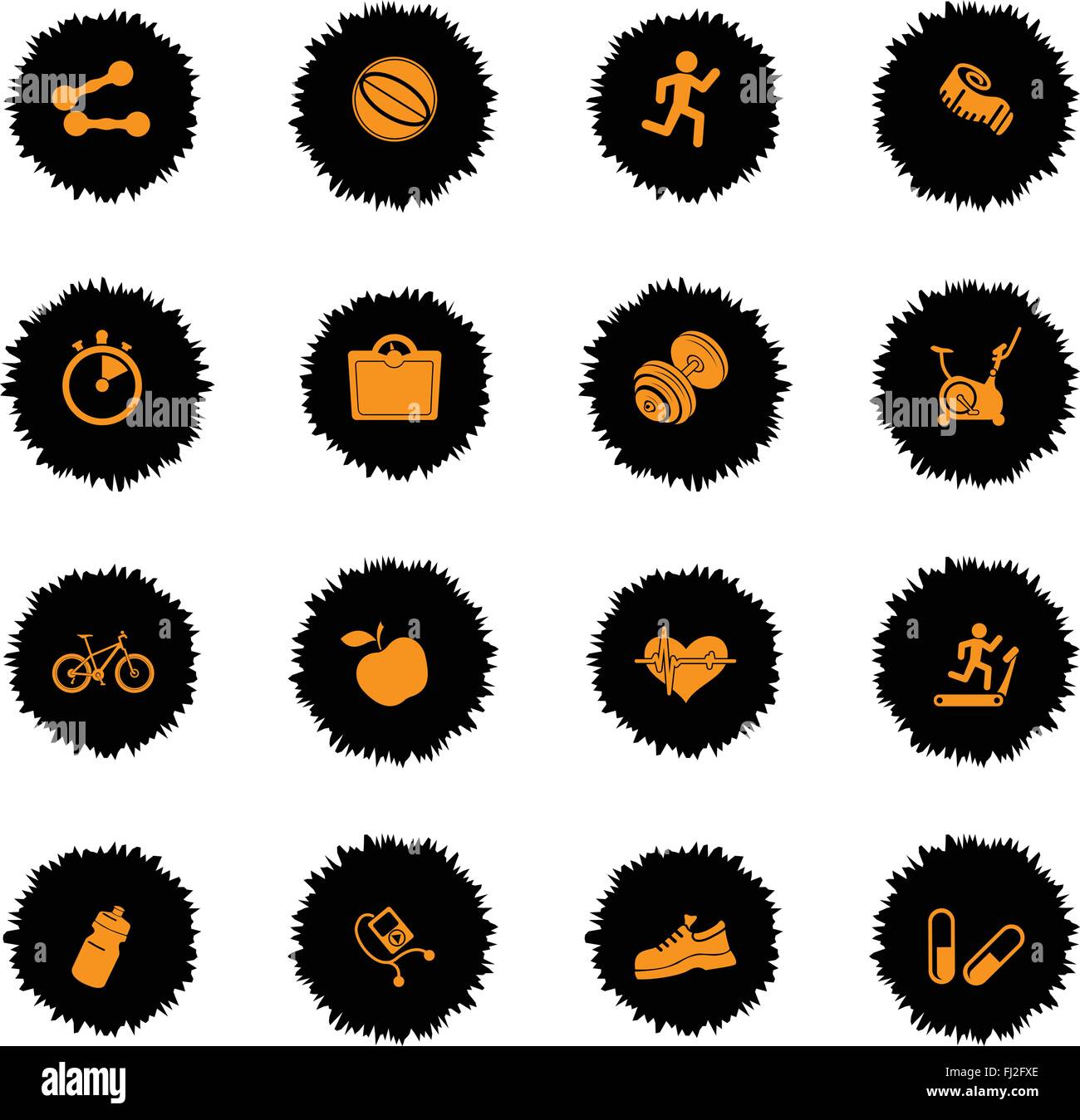 Fitness icons set Stock Vector Image & Art - Alamy