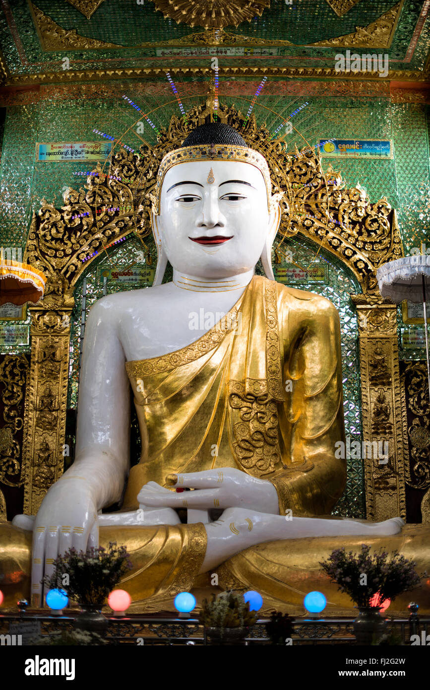 SAGAING, Myanmar — A large seated Buddha statue dominates the main ...