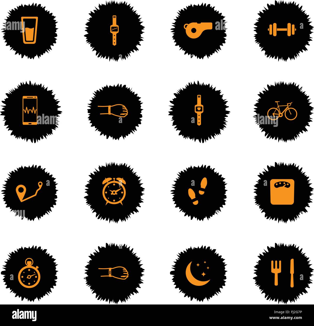 Jogging and workout simply icons Stock Vector Image & Art - Alamy