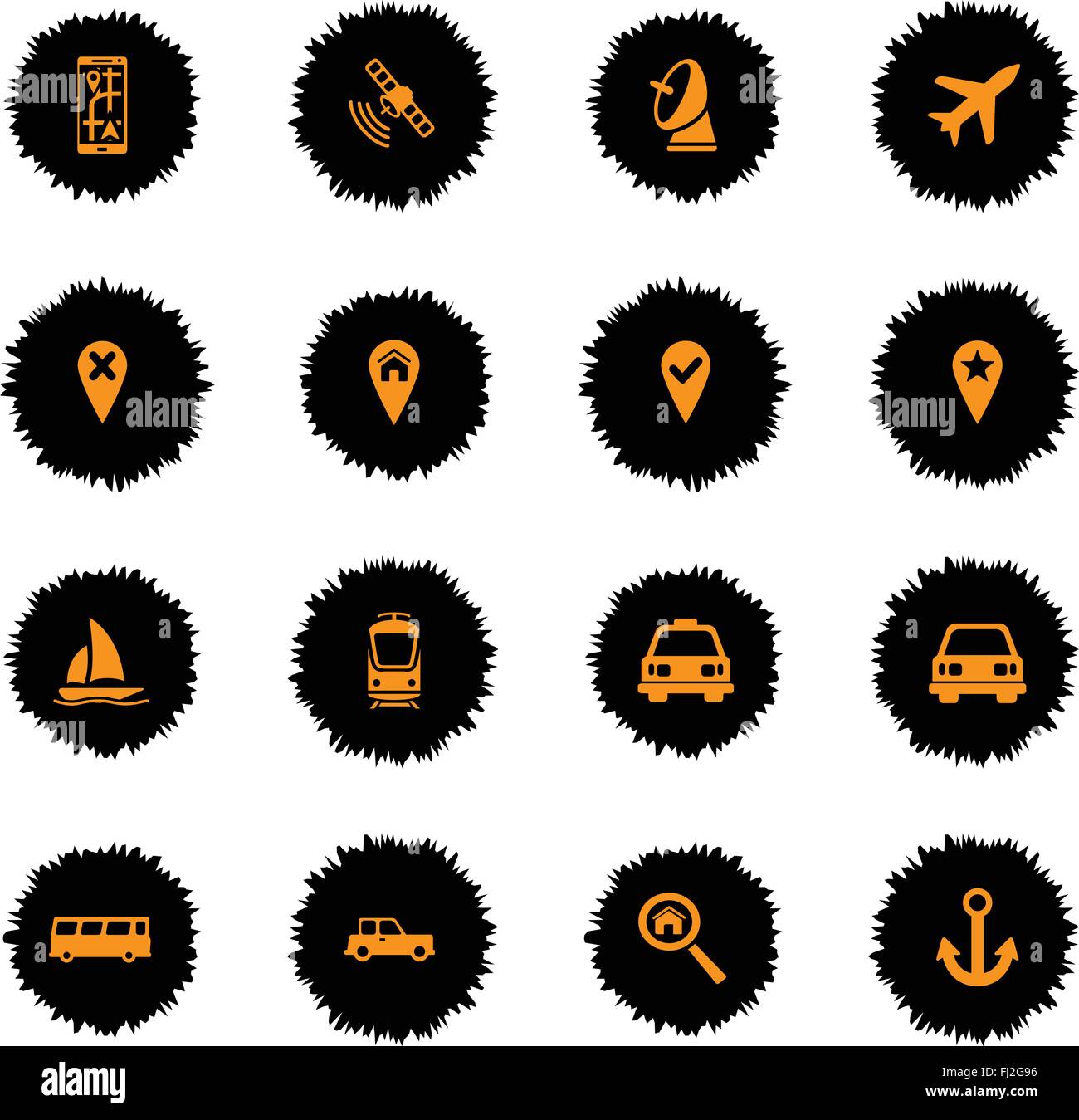 Navigation simply icons Stock Vector Image & Art - Alamy