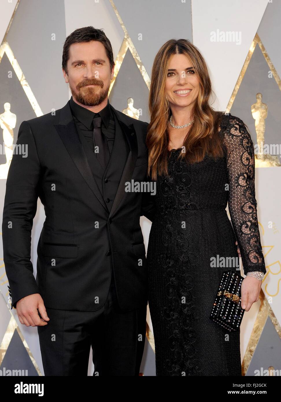 Los Angeles, CA, USA. 28th Feb, 2016. Christian Bale, Sibi Bale at ...