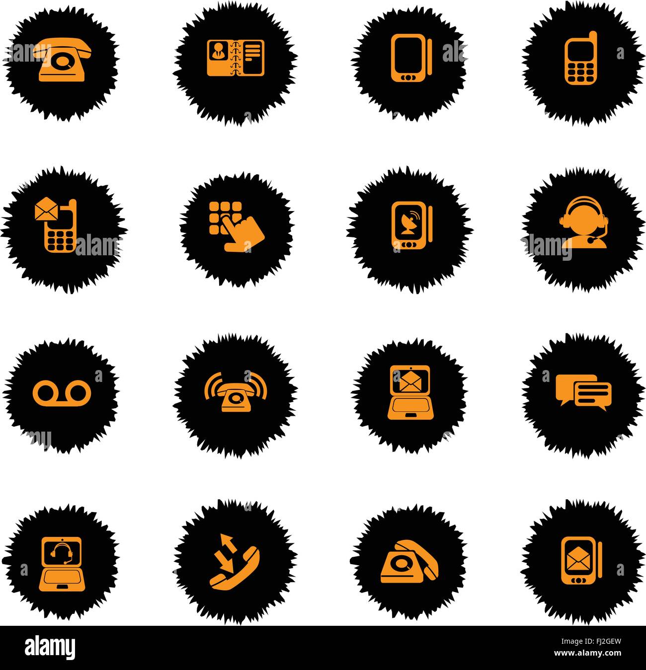 Telephone Icons icons Stock Vector Image & Art - Alamy